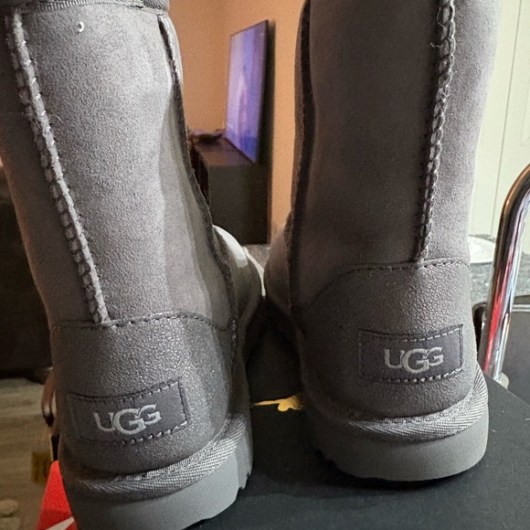 UGG | Shoes | Ugg Silver Textured Sole Boots | Poshmark